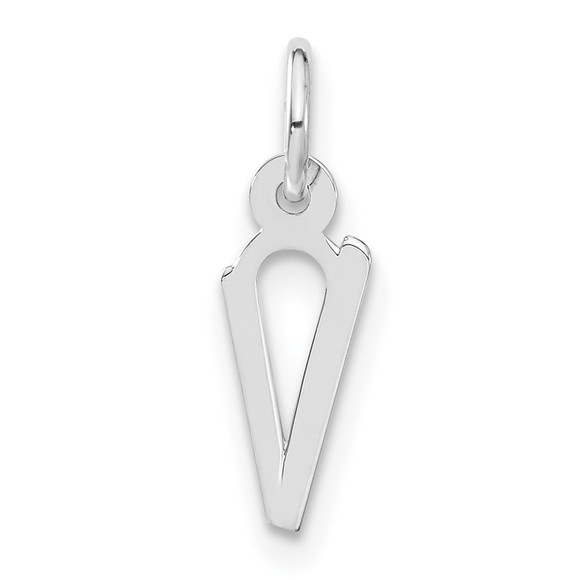 LaneMax | Jewelry | Sterling Silver Small Slanted Block Initial V Charm ...